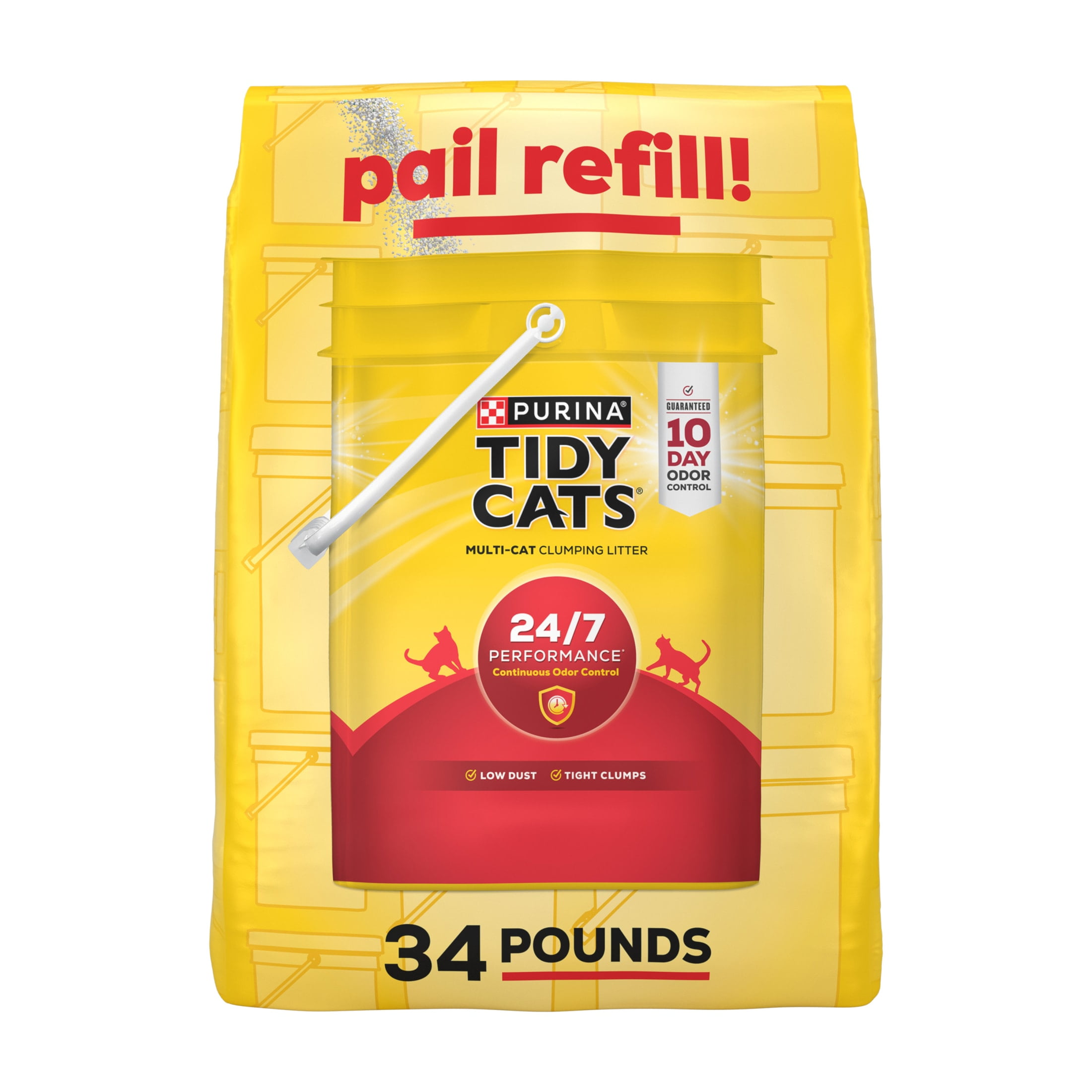 Purina Tidy Cats 24/7 Clumping Cat Litter, Low Dust, Deodorizing, 34 lb ...