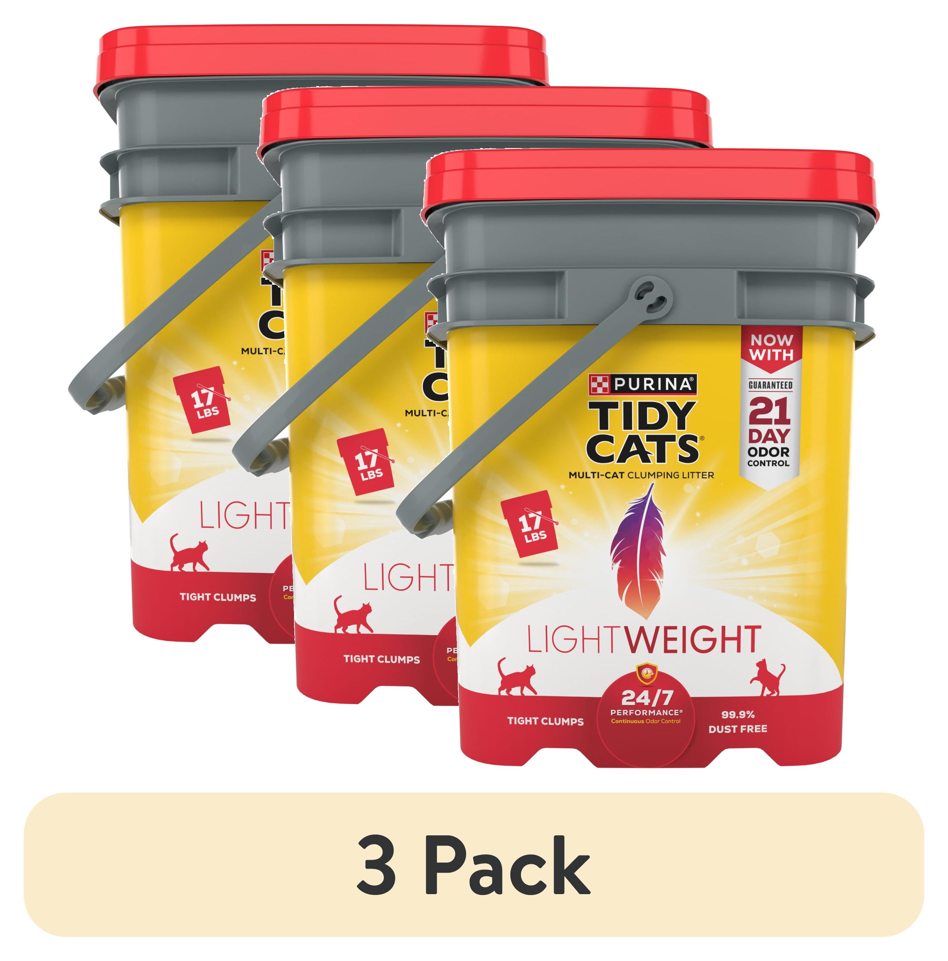(3 pack) Purina Tidy Cats Lightweight Clumping Cat Litter, Low Dust, 24 ...