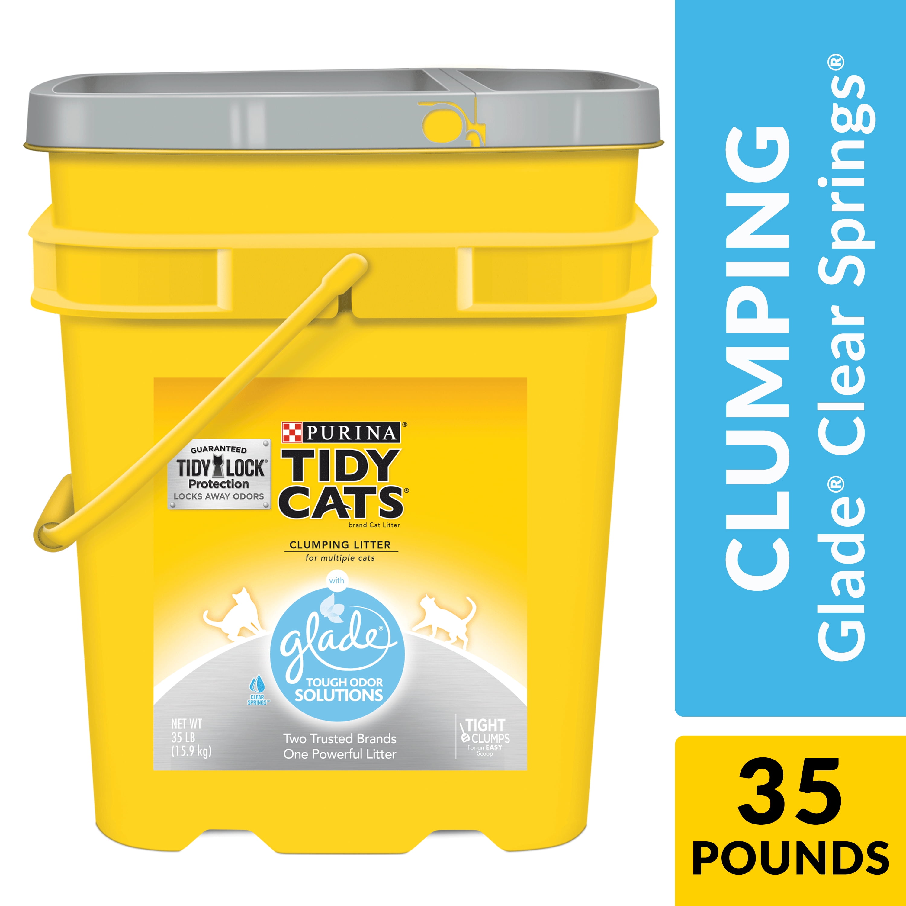 Purina Tidy Cats Clumping Cat Litter, Glade Clear Springs Deodorizing ...