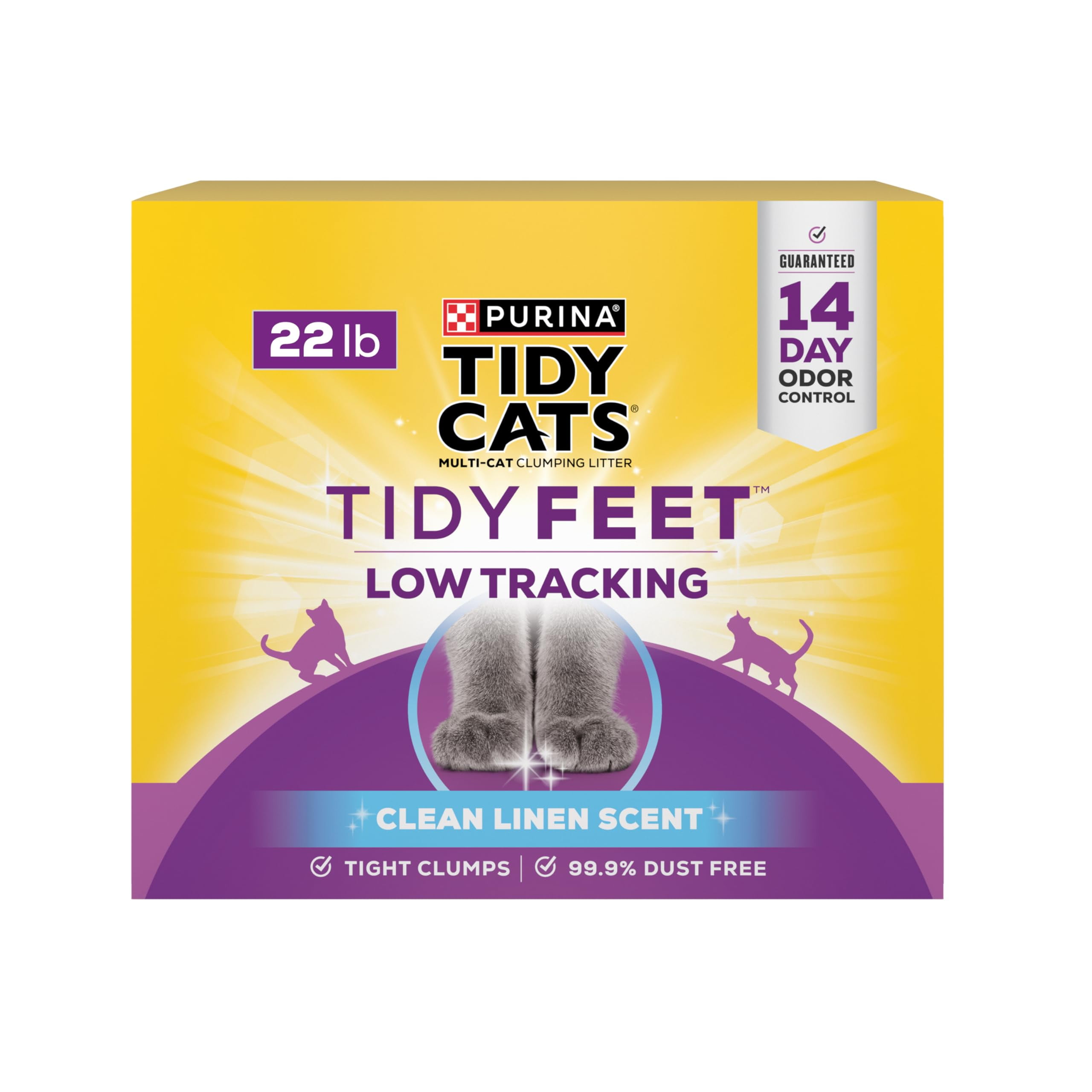 Purina Tidy Cats Tidy Feet Clumping Low Tracking Cat Litter With Odor ...