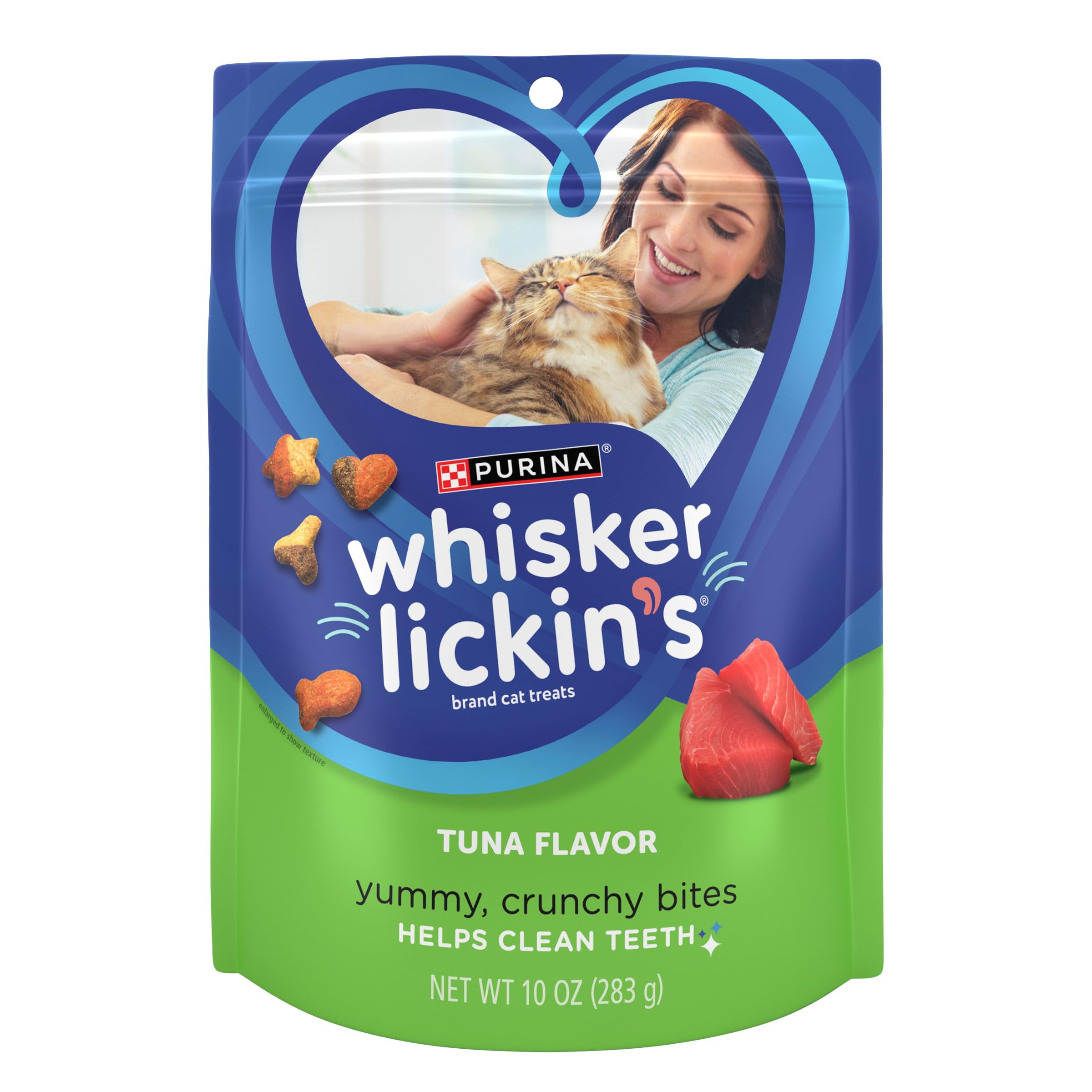 Purina Whisker Lickin's Cat Treats, Crunchy & Yummy Tuna Flavor - (Pack of 4) 10 oz. Pouches ...