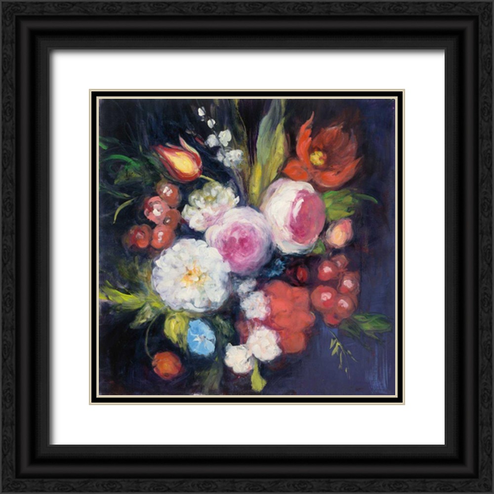 Purinton, Julia 26x26 Black Ornate Wood Framed with Double Matting ...