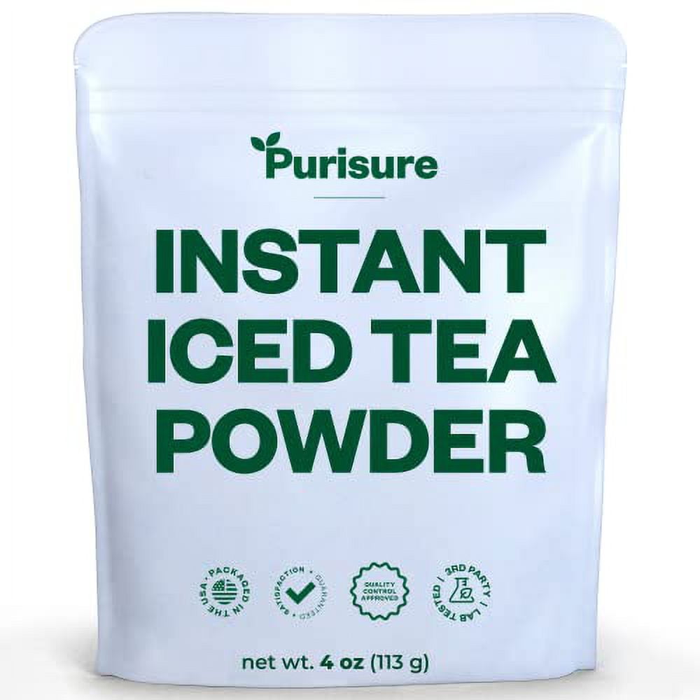 Purisure Unsweetened Iced Tea Powder, Instant Black Tea Powder, Real ...