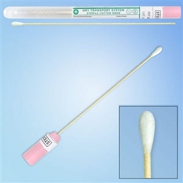 Puritan Sterile Cotton Swab, 6" Wood shaft, with Dry Transport Tube ...