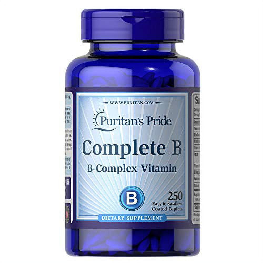 Puritan's Pride Complete B Complex for Energy Metabolism Caplets by ...