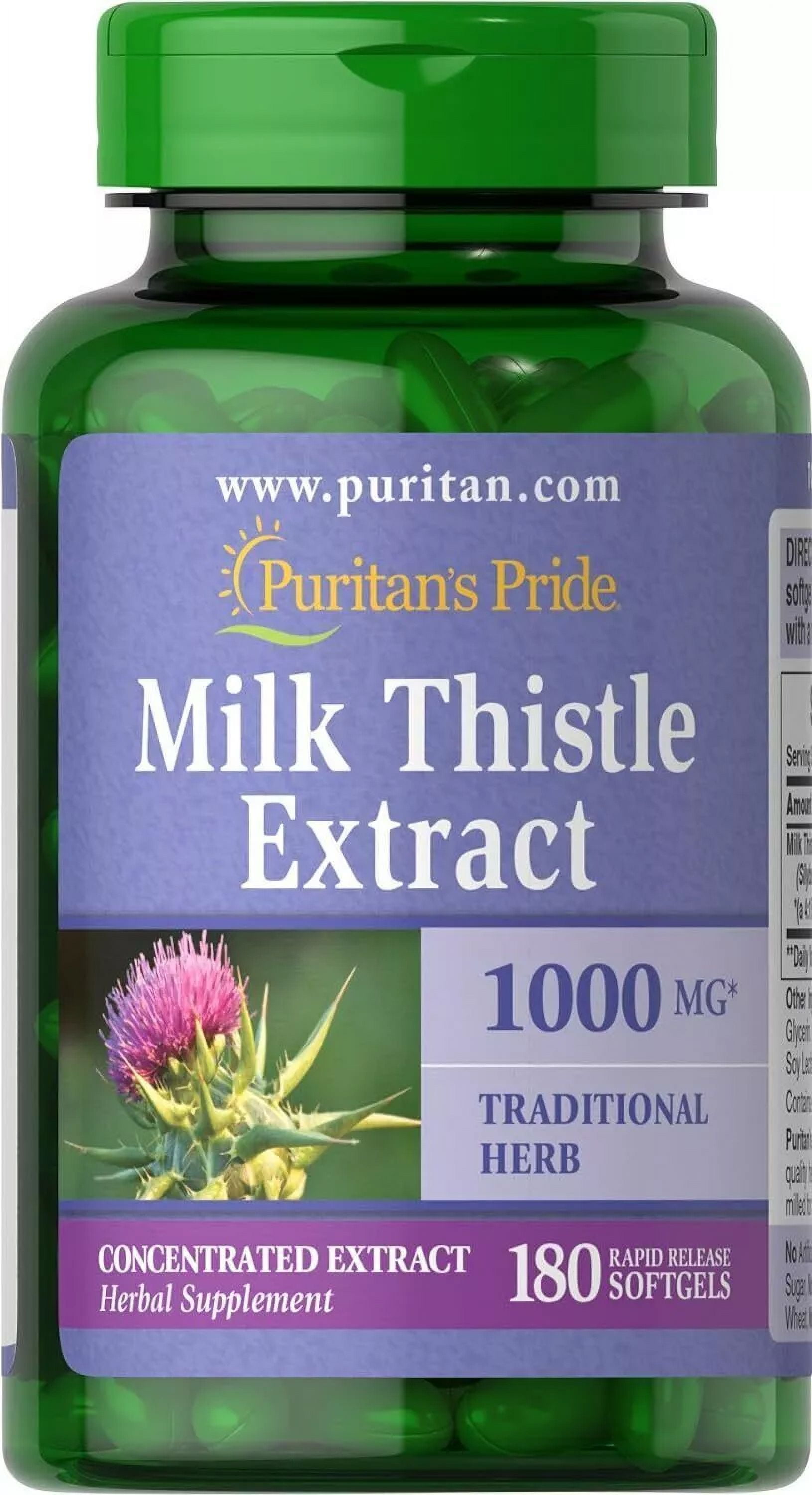 Puritan's_Pride_Milk_Thistle_4:1_Extract_1000_Mg_180_Count_(Pack_of_1 ...