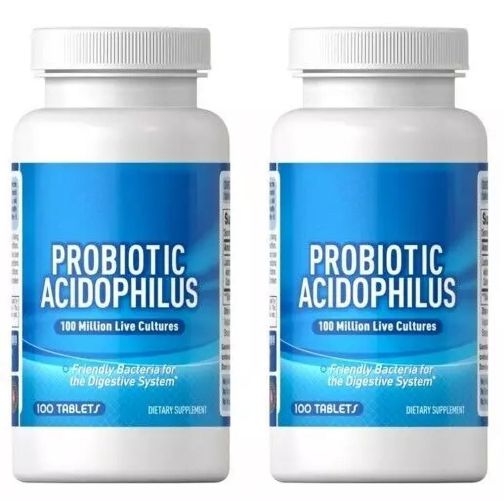 Puritan's_Pride_Probiotic_Acidophilus_2X100_-_2_Bottles-100_Million_Cult - Walmart.com