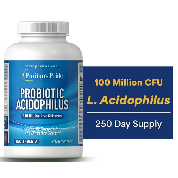 Puritan's Pride Probiotic Acidophilus Supplement, Digestive & Immune ...