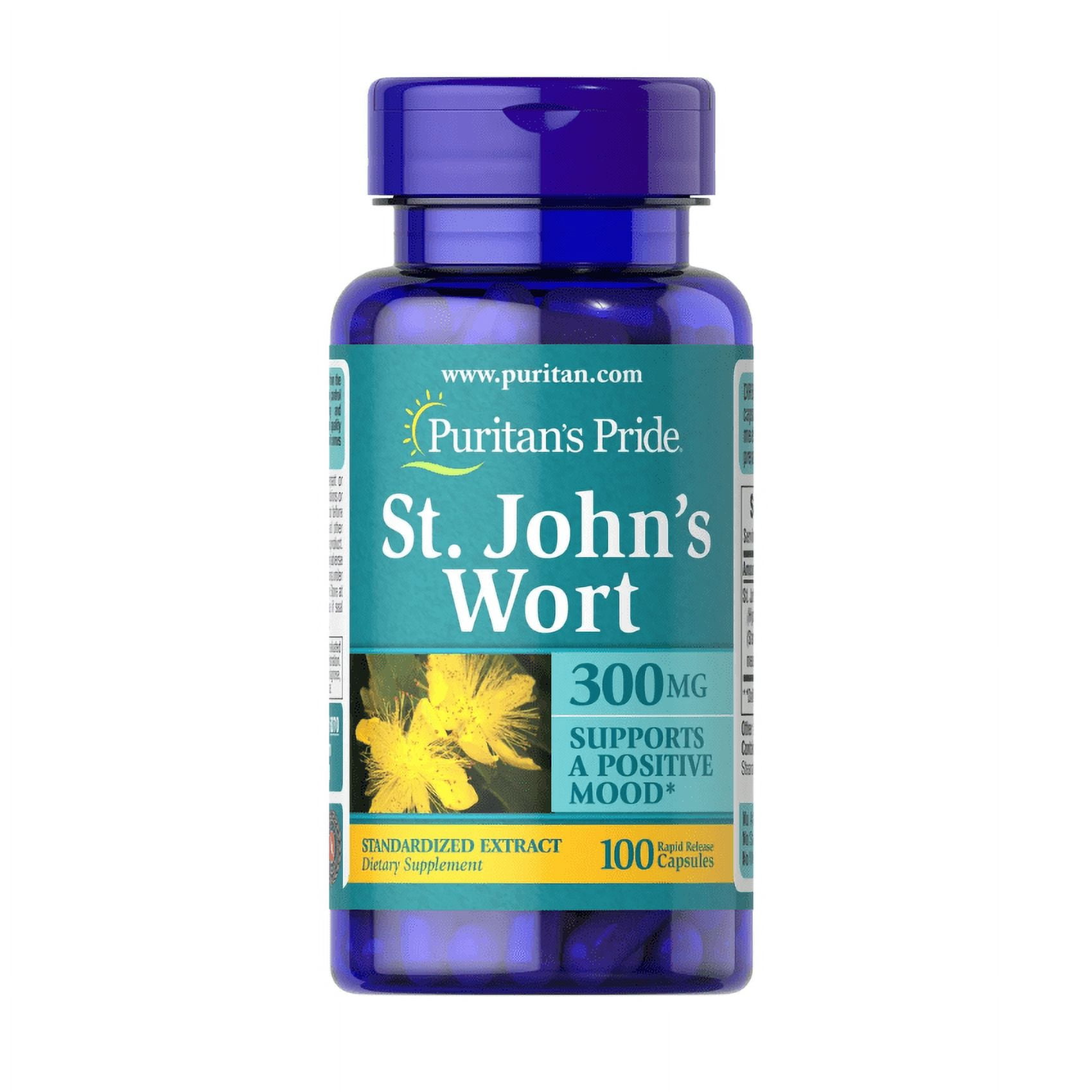 Puritan's Pride St. John's Wort Standardized Extract 300 mg - 100 ... Puritan's Pride St. John's Wort Standardized Extract 300 mg - 100 ...