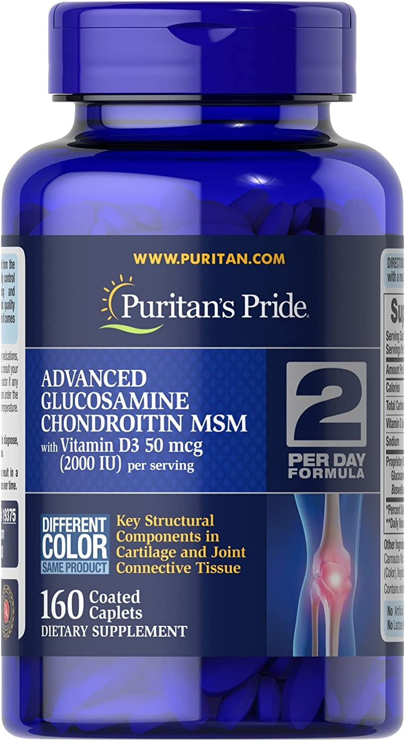 Puritan's Pride Triple Strength Joint Support Glucosamine Chondroitin ...