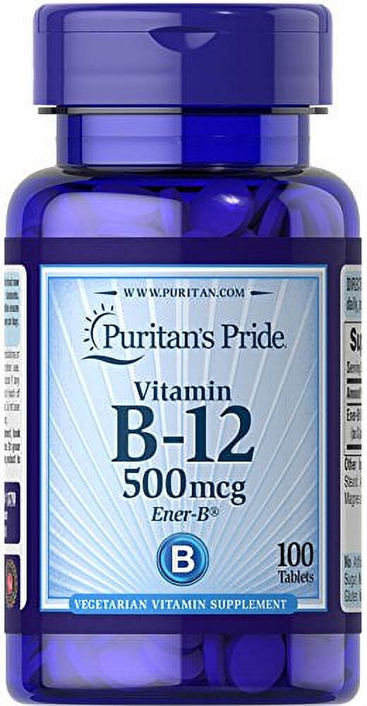 Puritan's Pride Vitamin B-12 500 mcg-100 Tablets - Walmart.com