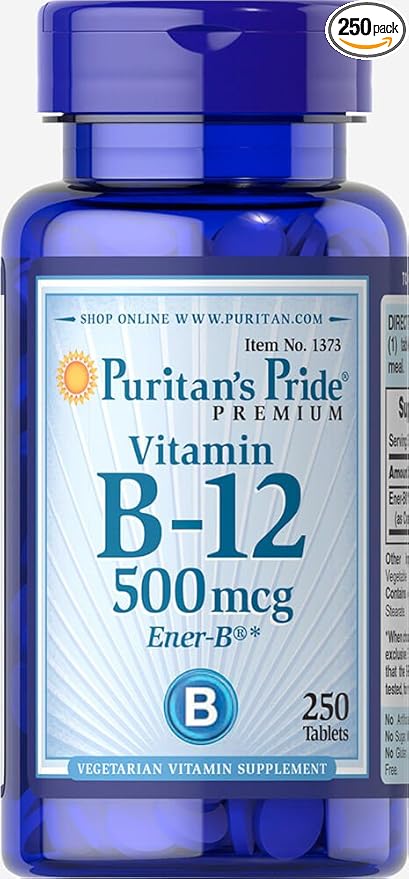 Puritan's Pride Vitamin B-12 500 mcg-250 Tablets - Walmart.com