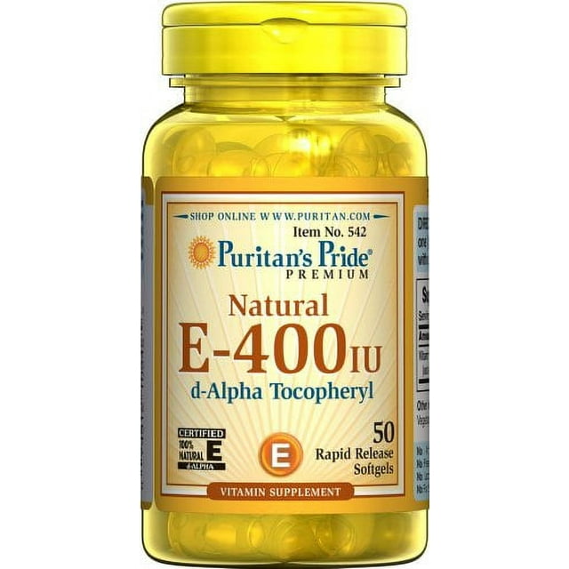 Puritan's Pride Vitamin E-400 iu Naturally Sourced-50 Count - Walmart.com