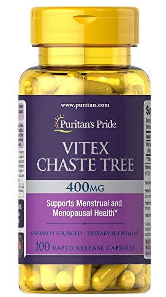 Puritan's Pride Vitex Chaste Tree 400 mg 100 Rapid Release caps ...