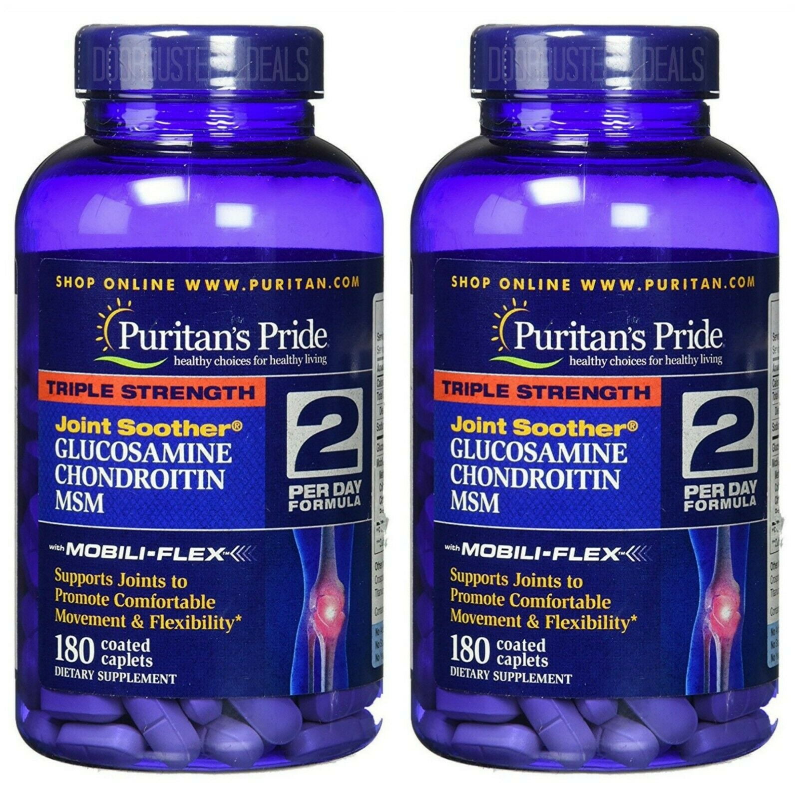 Puritans Pride Triple Strength Glucosamine, Chondroitin & MSM Joint ...