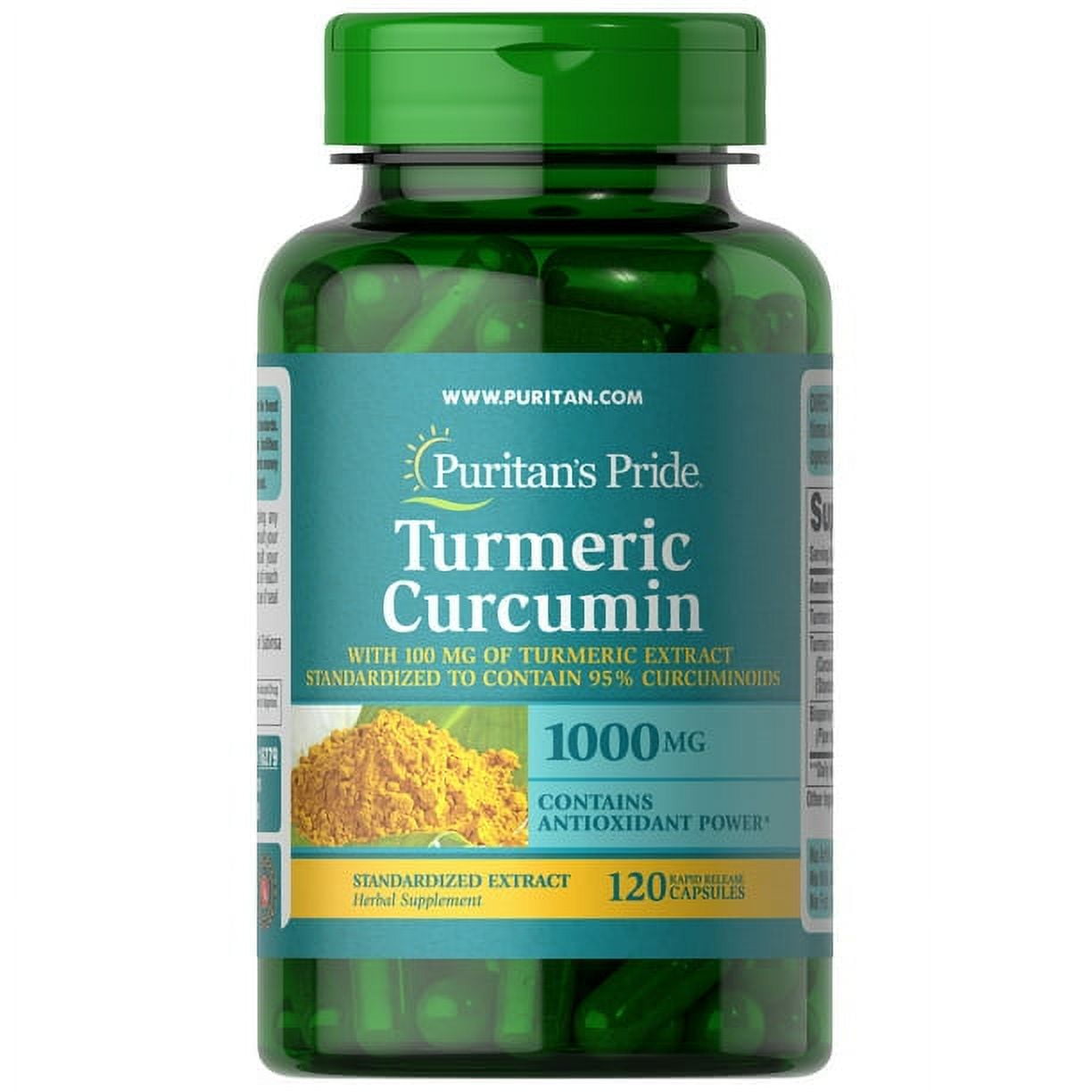 Puritans Pride Turmeric Curcumin, High Quality 1000mg with Bioperine ...