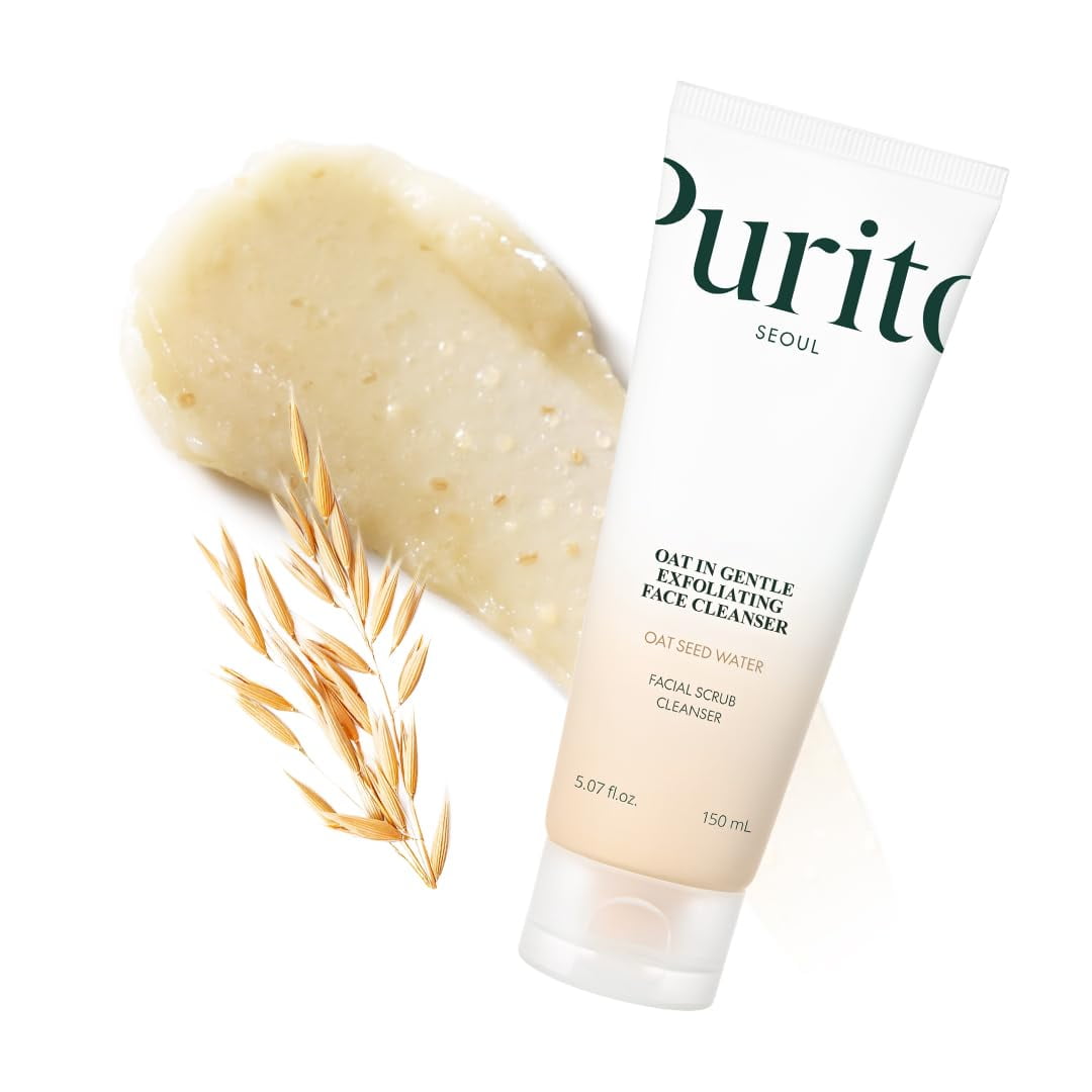 Purito Oat Exfoliating Facial AKF18 Polish Cleanser - Hydrating Daily Face Wash with Gentle ...
