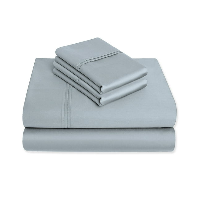 Purity Home 400 Thread Count 100 Cotton Sateen Weave Sheet Set Queen
