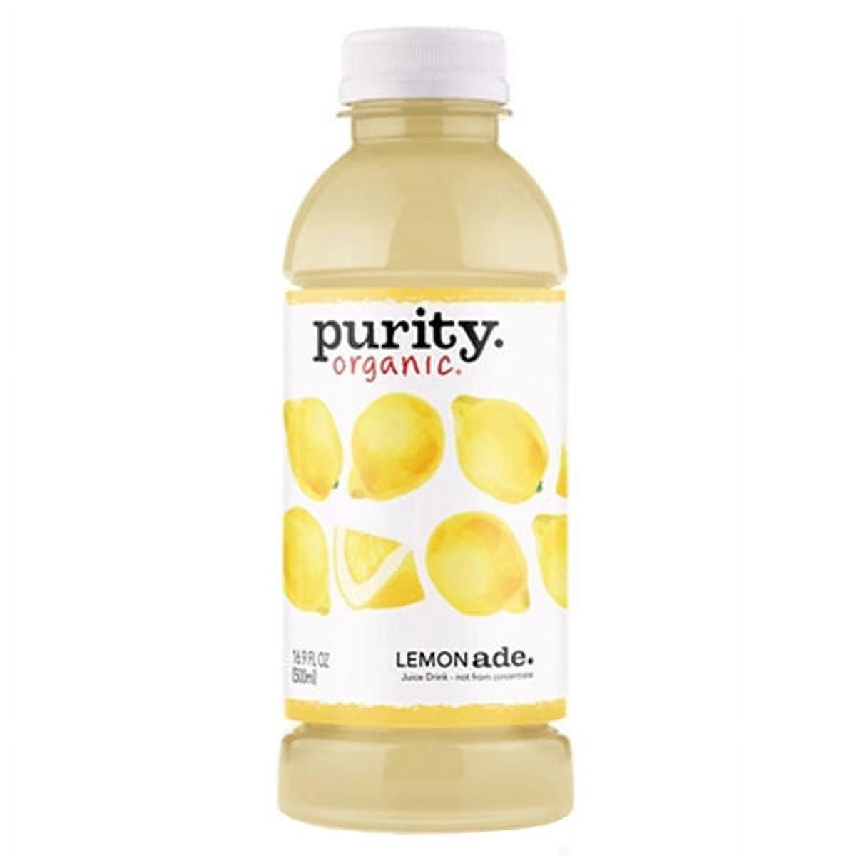 Purity Organic Lemonade 16 oz Plastic Bottles - Pack of 12 - Walmart.com