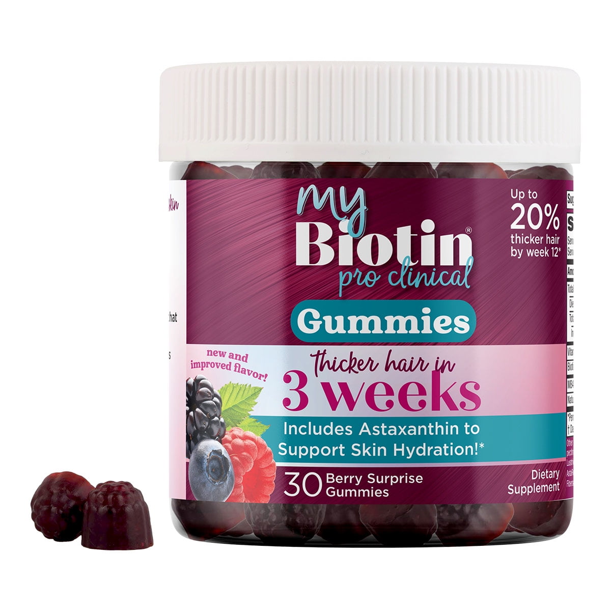 Purity Products My Biotin ProClinical MyBiotin 30Gummies Astaxanthin/L ...