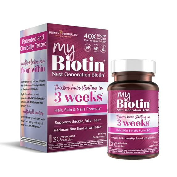 Purity Products Biotin Supplements, 10,000 Mcg Vegetarian Capsules for ...