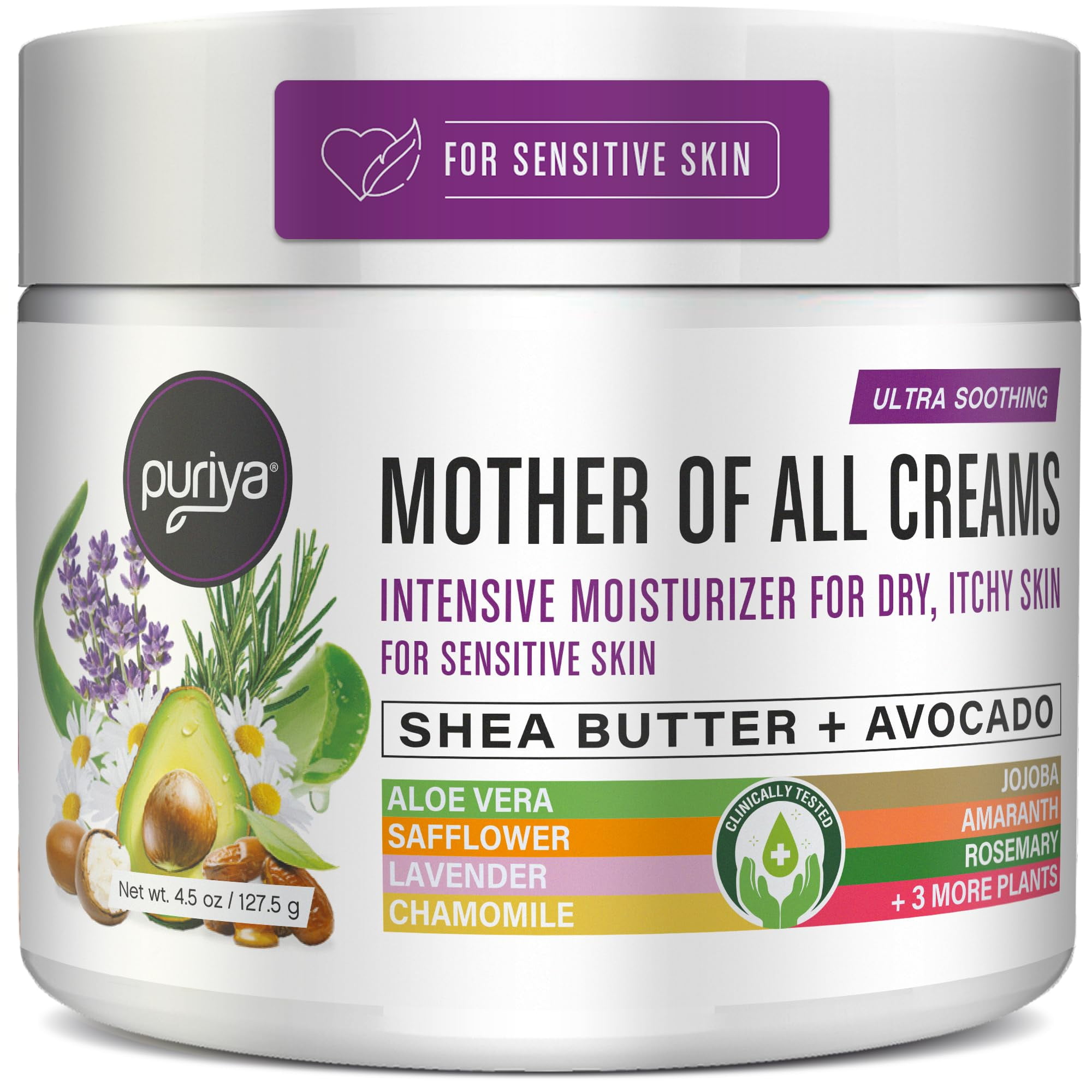 Puriya Intensive Moisturizer with MMF7 Honey, Shea Butter, Hydrating ...