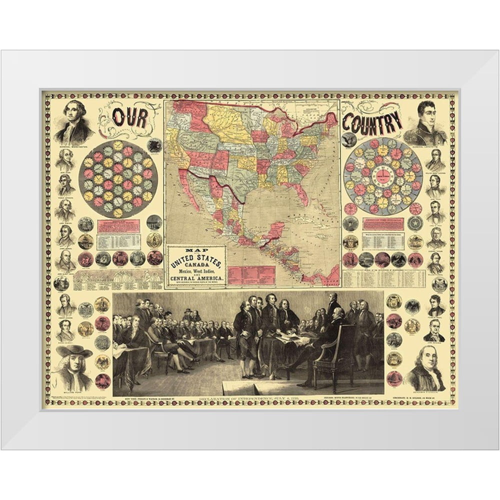 Purley 14x12 White Modern Wood Framed Museum Art Print Titled - United ...