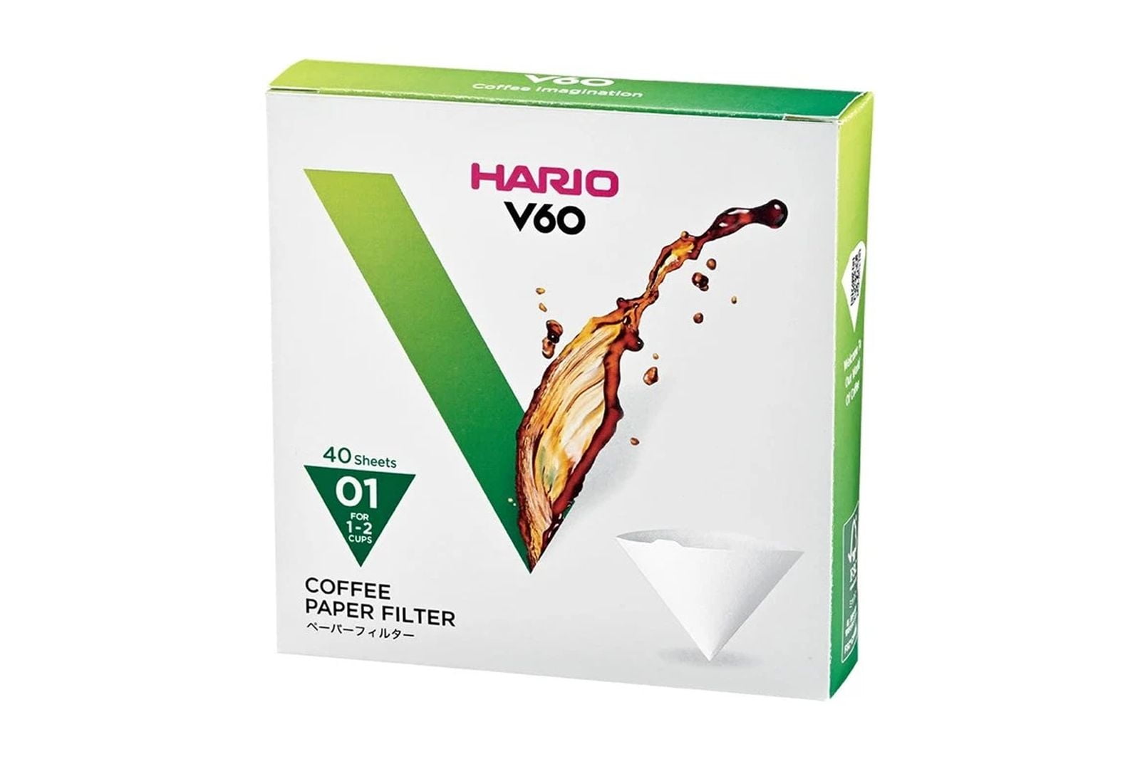 Purly - Hario V60 Paper Coffee Filters, Size 01, White, 40Ct Boxed ...