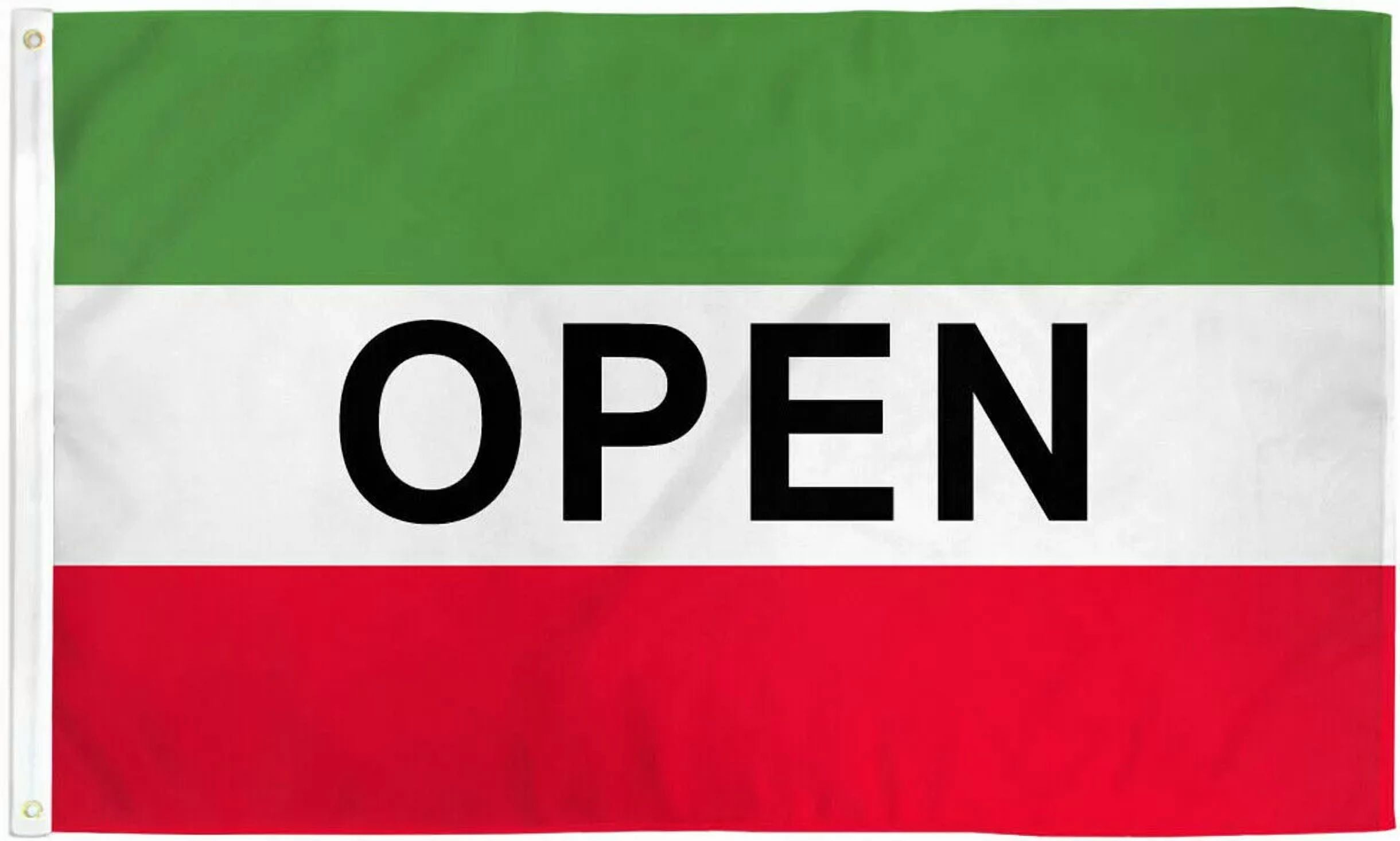 Purly - Open 3X5Ft Flag Open For Business Flag Open Red White Green ...