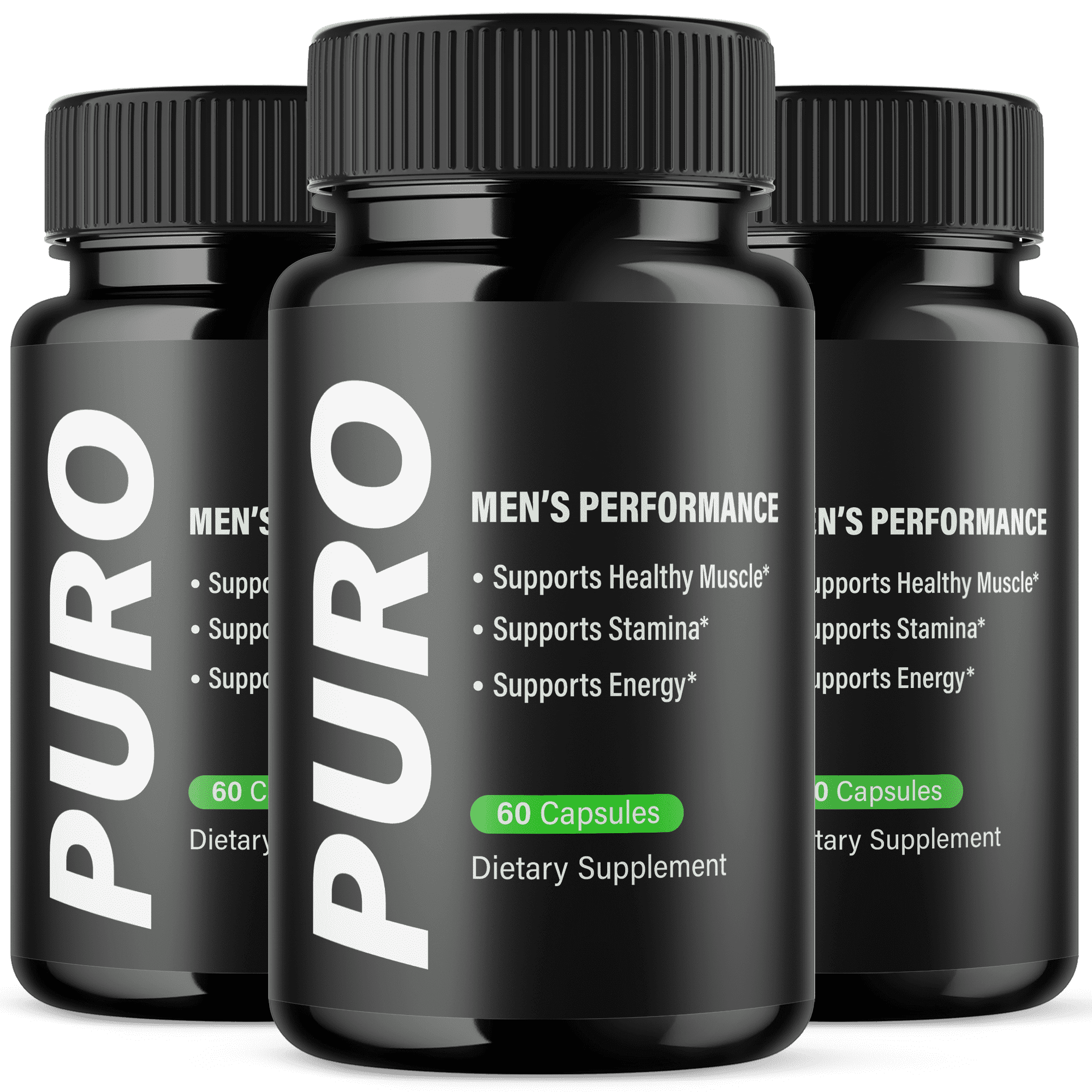 Puro Advanced Formula Pills All Natural Vitamin Supplement 180 Capsules ...