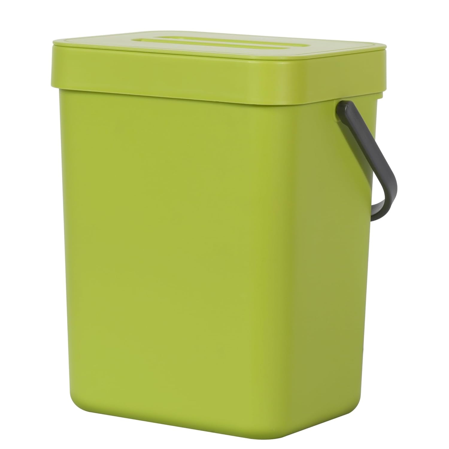 Puro Wall-Mounted Trash Can with Lid, 1.32 Gal / 5L Hanging Trash Can ...