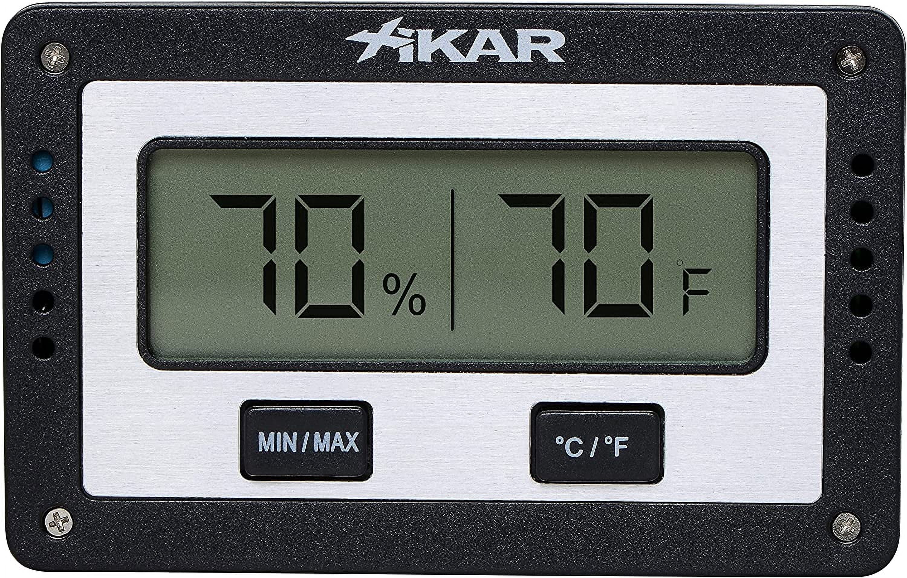 PuroTemp Rectangular Digital Hygrometer, Compact and Lightweight Cigar ...