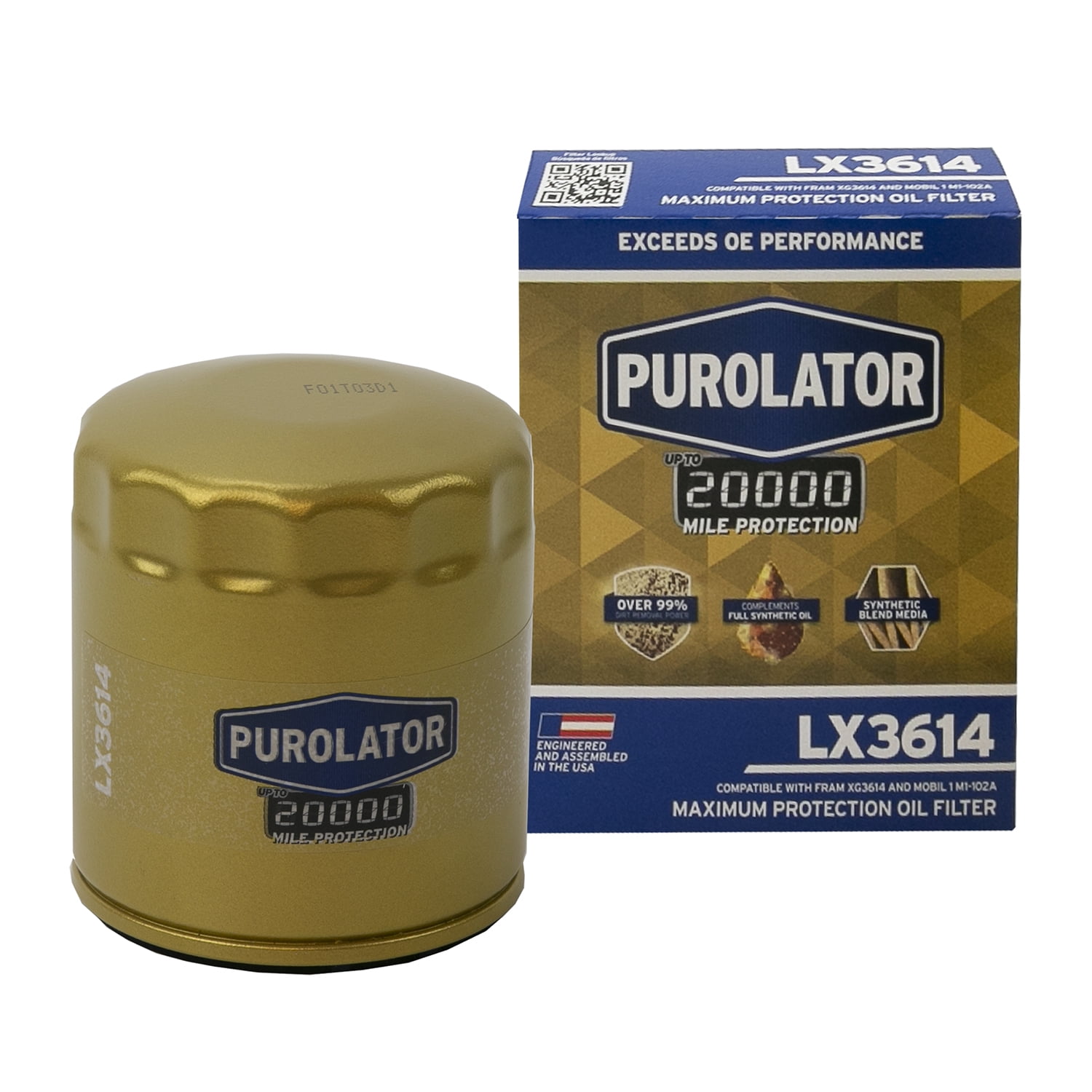 Purolator LX3614 Purolator 20K Oil Filter with 20,000 Mile Protection ...
