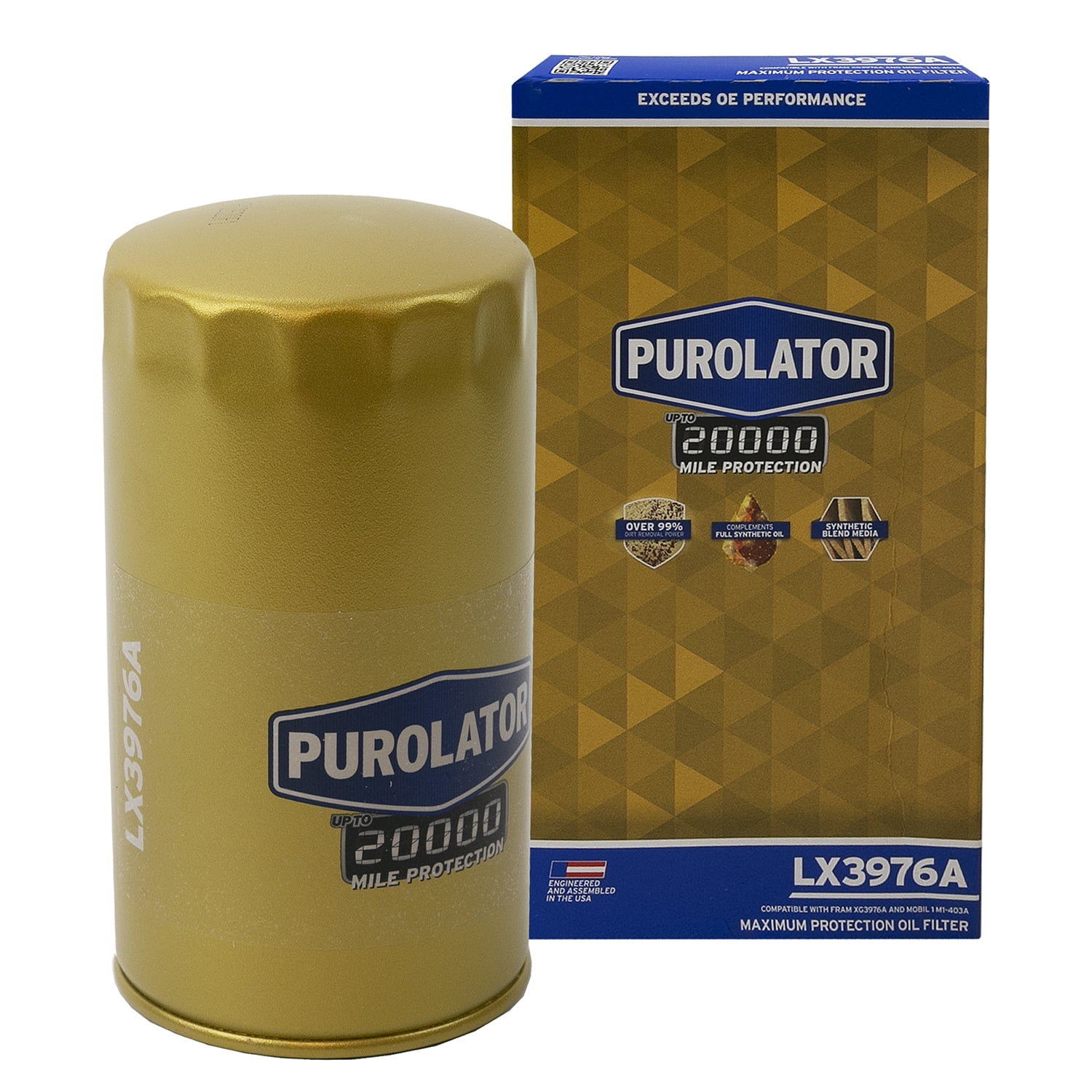 Purolator LX3976A Purolator 20K Oil Filter with 20,000 Mile Protection ...