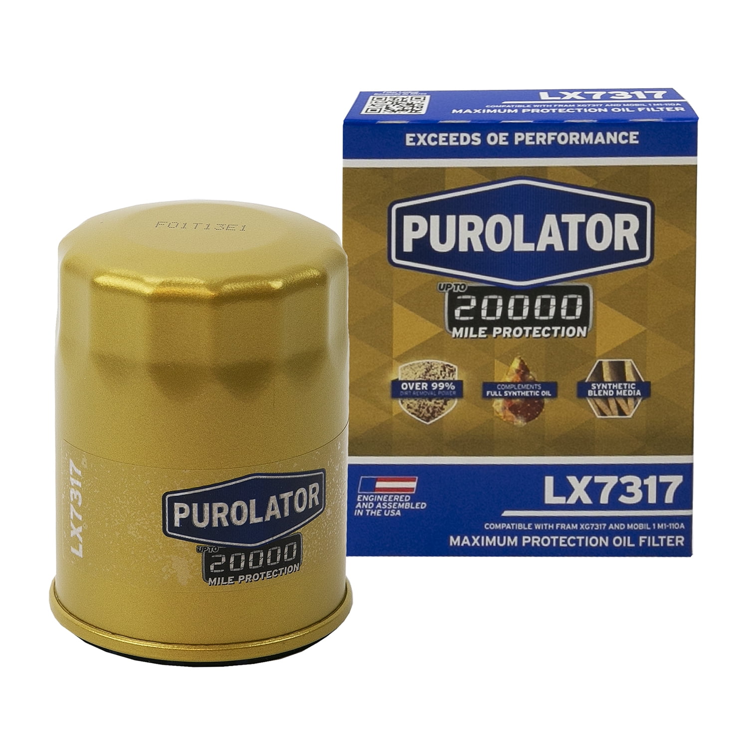 Purolator 20K Oil Filter LX7317 Engine Protection Exceeds OE Filtration ...