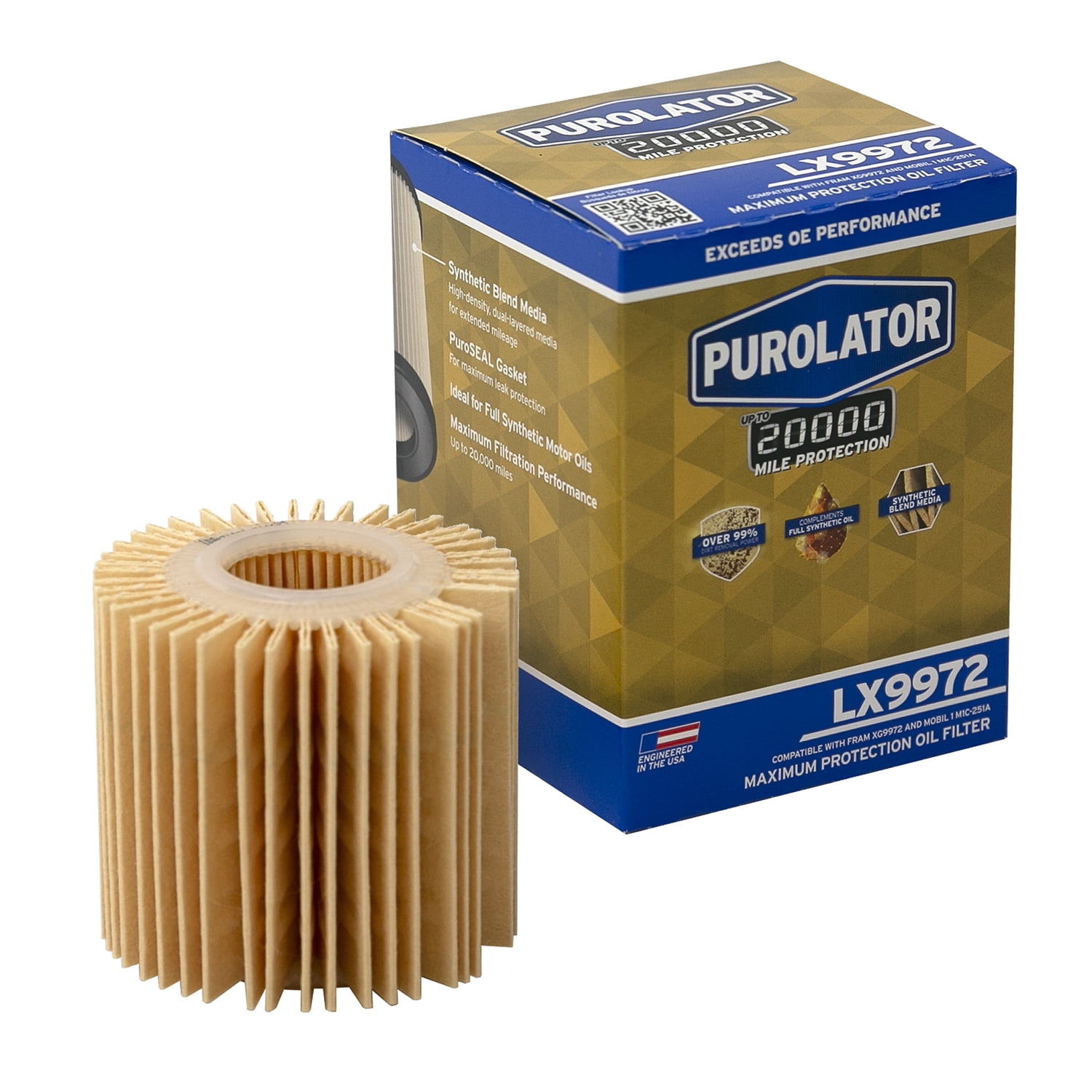 Purolator 20K Oil Filter LX9972 Exceeds OE Performance - Walmart.com