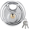 Puroma 2-3/8" (60mm) Discus Padlock, 304 Stainless Steel Round Lock ...