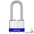 Puroma 2'' Heavy-Duty Locks, 40mm Hardened Steel Padlocks with 2 Keys ...