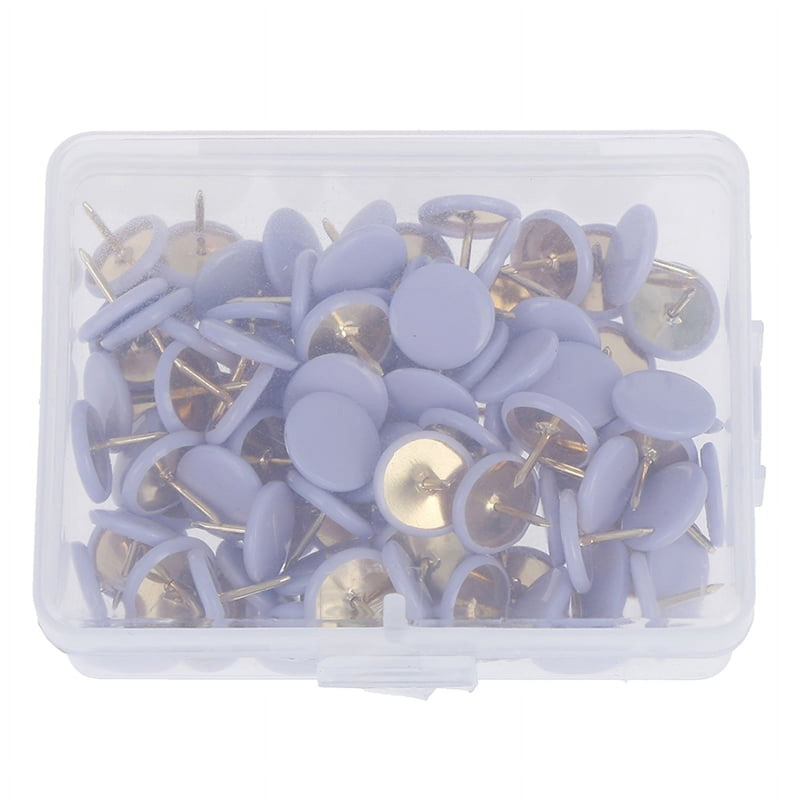(Purple) 100Pcs Round Push Pins Notice Board Map Thumb Tacks Point ...