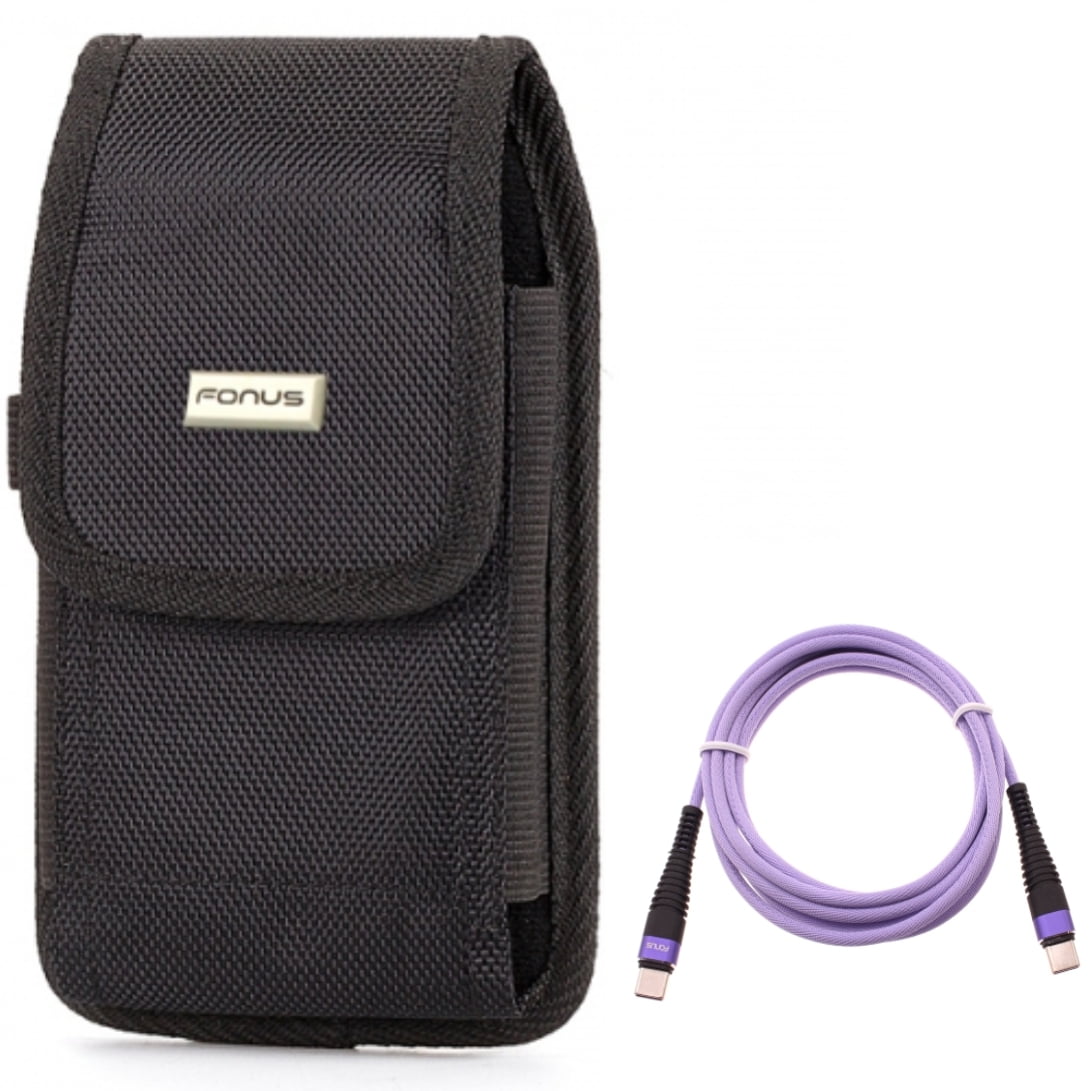 Purple 10ft PD Cable w Case Belt Clip for Samsung Galaxy A73 5G,A53 5G ...