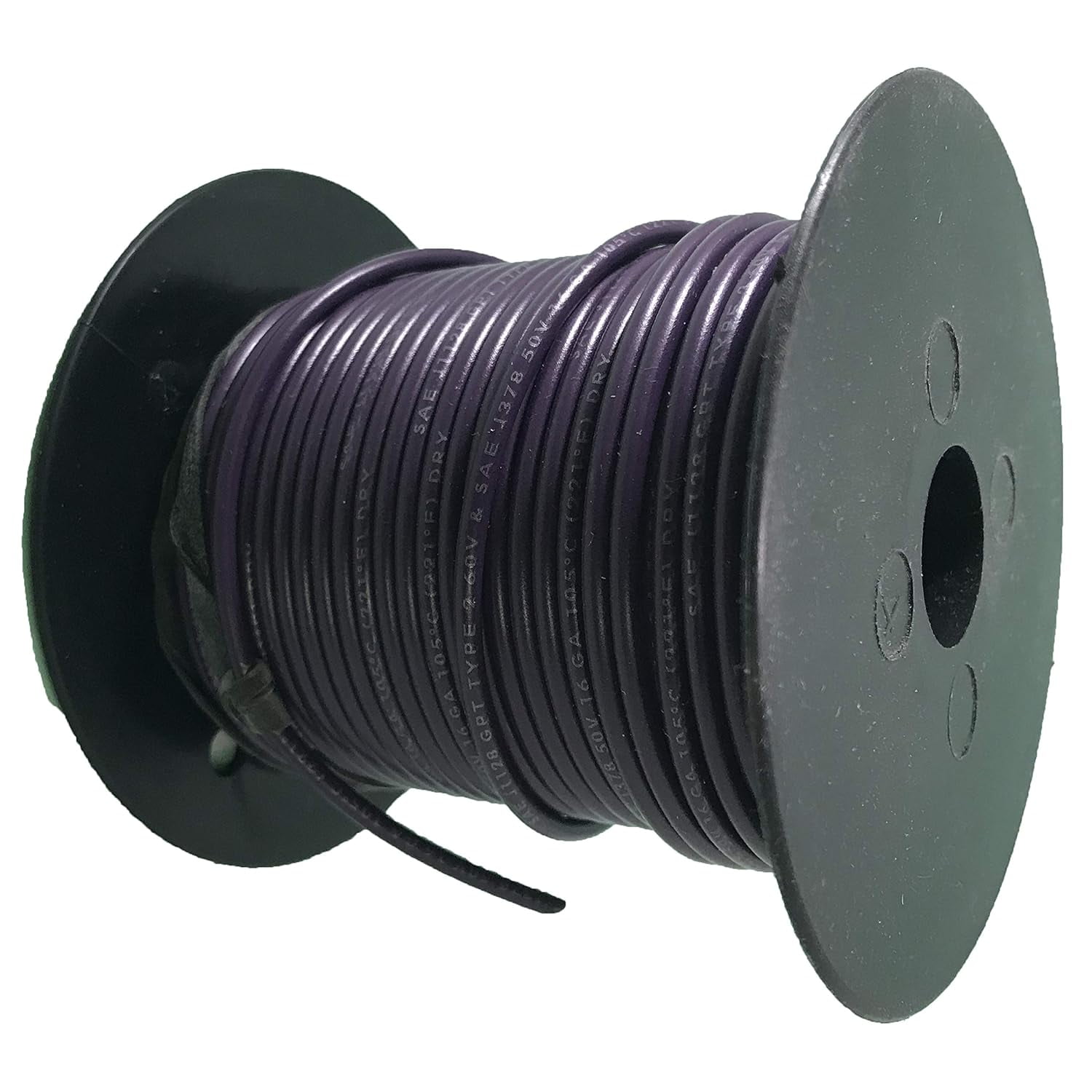 Purple 18 Gauge Primary Automotive Cable Wire 100 FT Spool/Coil of 100% ...