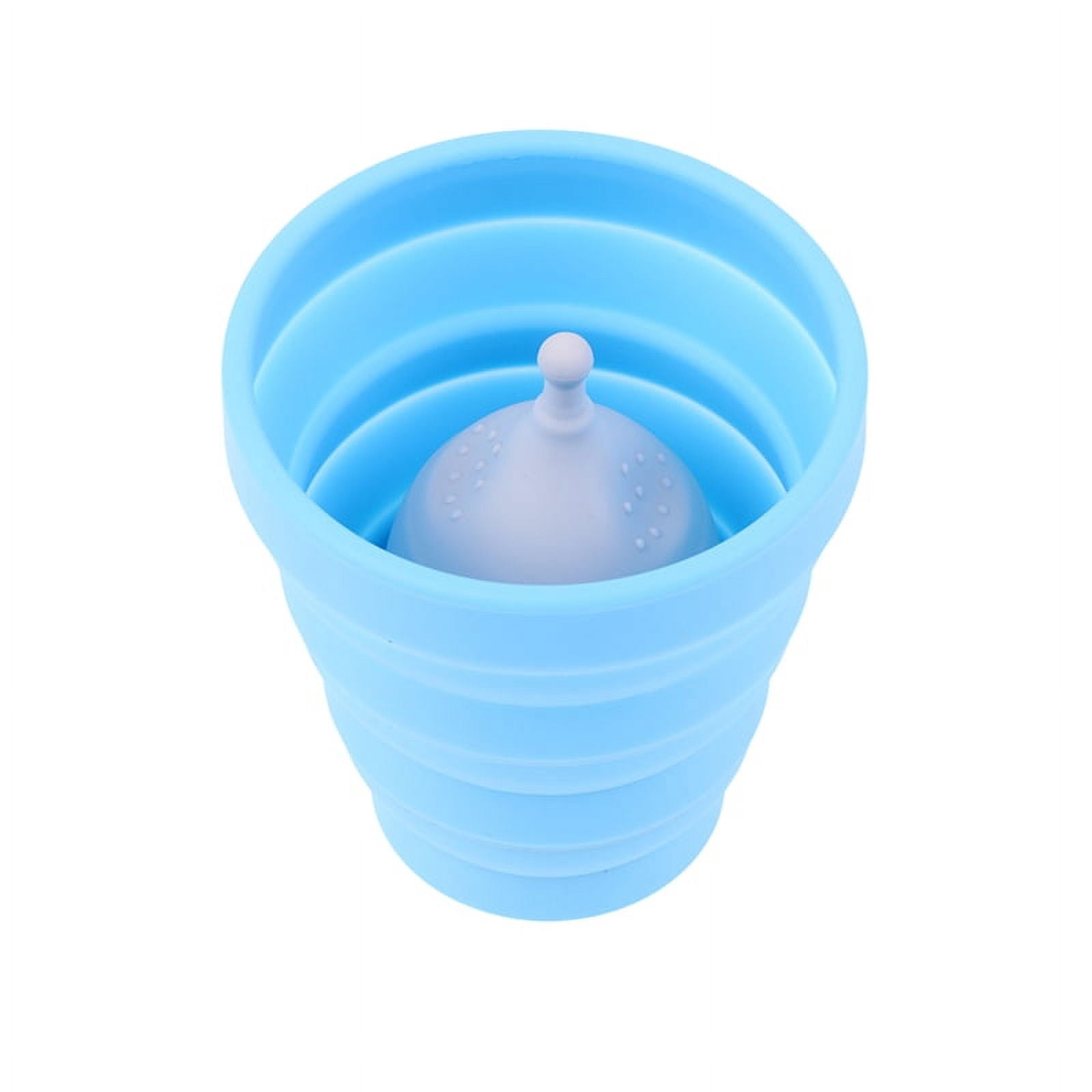 (Purple) 1PC Portable Menstrual Cup Collapsible Silicone Cup ...