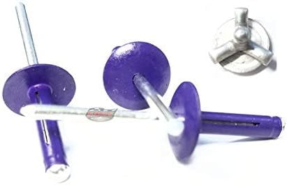 Purple 3/16" Large Head Tri-Fold Exploding Aluminum Mandrel Pop Rivets ...