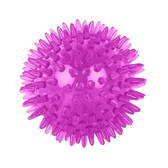 Purple 3.5 Inch Medium Size High Elasticity Squeaky Dog Toy Ball ...