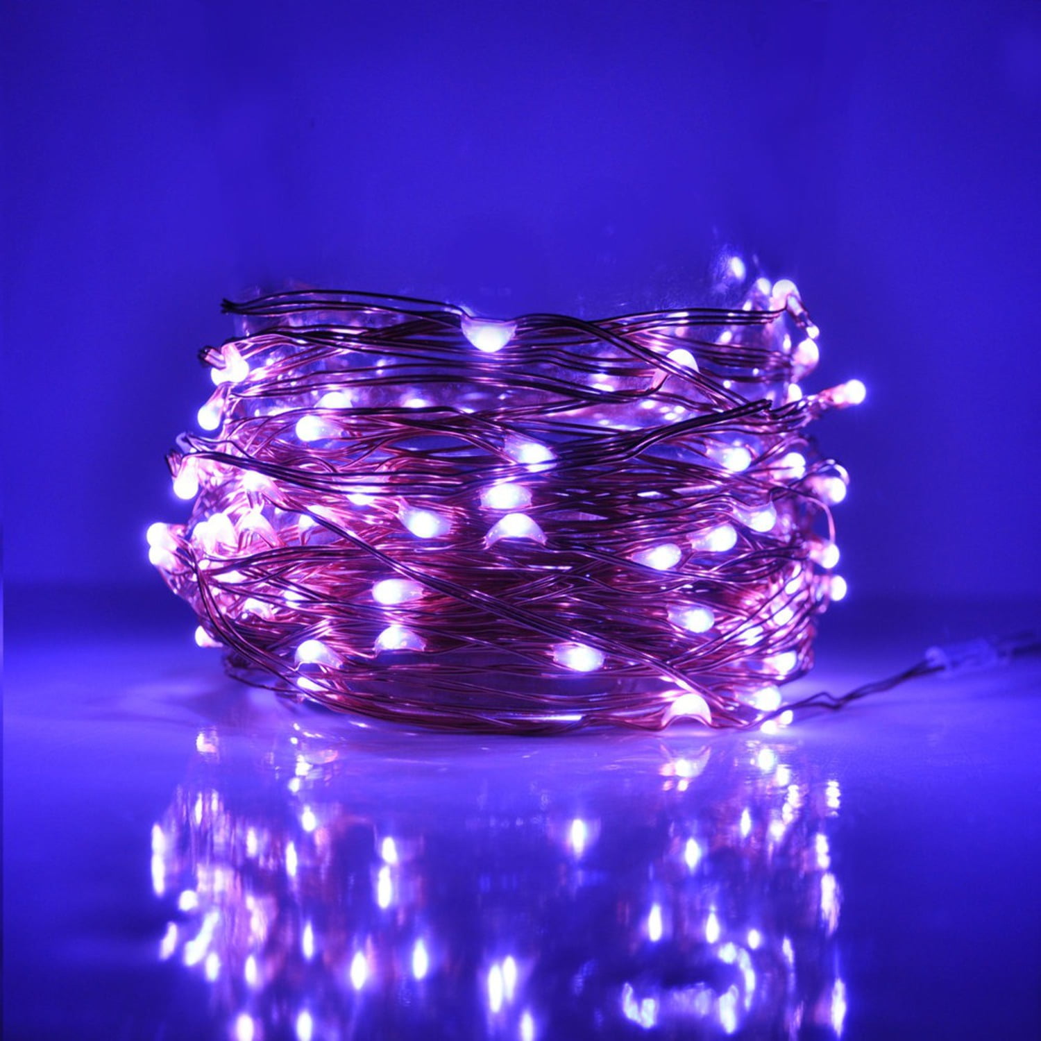 Purple 33' Plug in LED Fairy Lights - Walmart.com