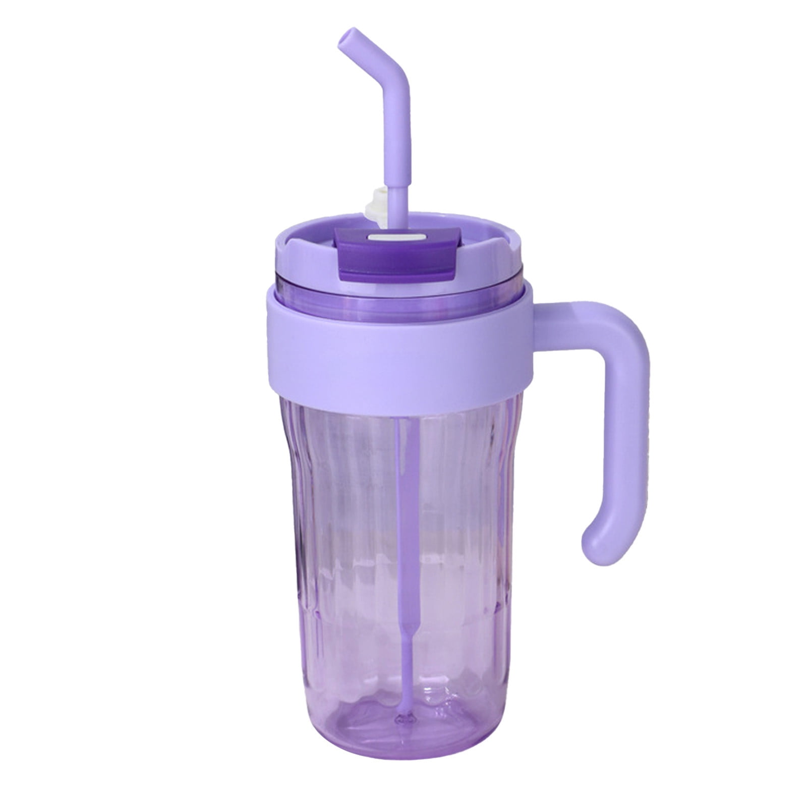 Purple 920Ml Insulated Straw Tumbler Cup With Leakproof Lid Bpa Free ...