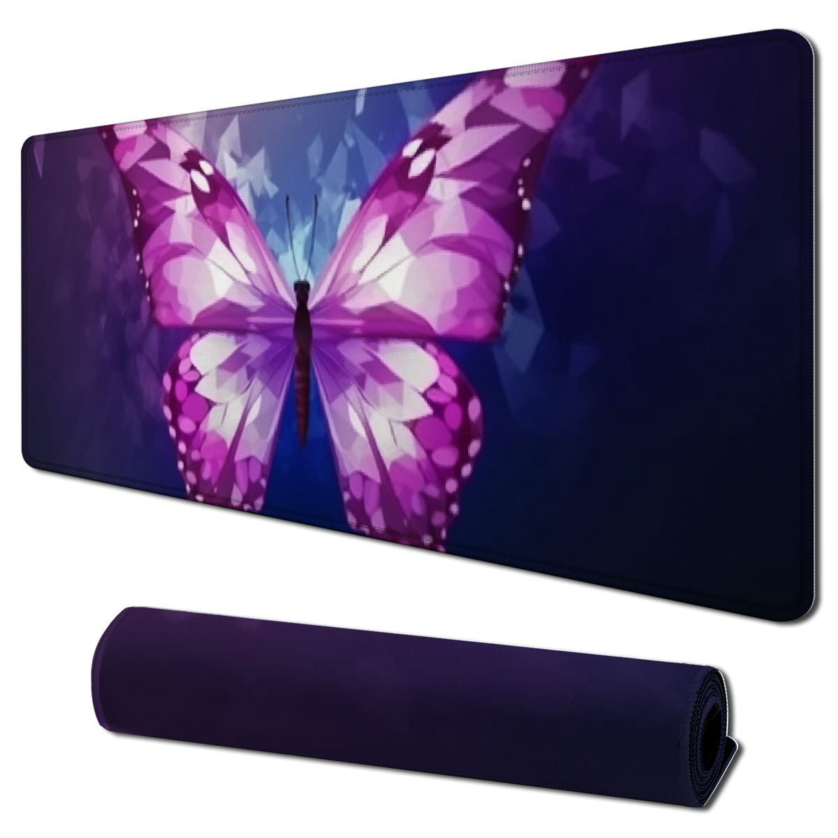 Purple Abstract Butterfly Mouse Pad Gaming with Non-Slip Rubber Base ...