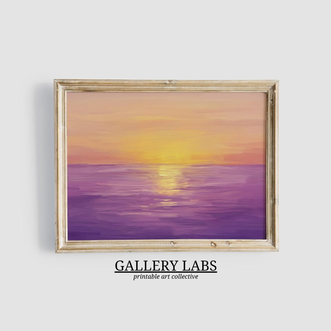 Purple Abstract Coastal Painting • Trendy Ocean Print • Preppy Decor ...