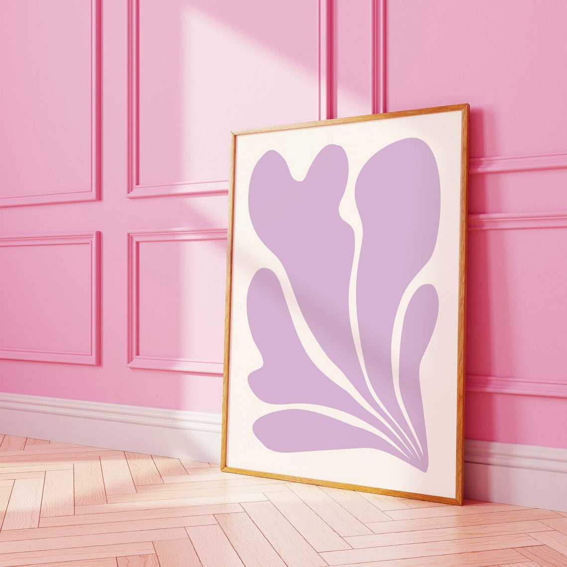 Purple Abstract Poster Trendy Retro Art Cute Wall Poster, Unframed Size ...