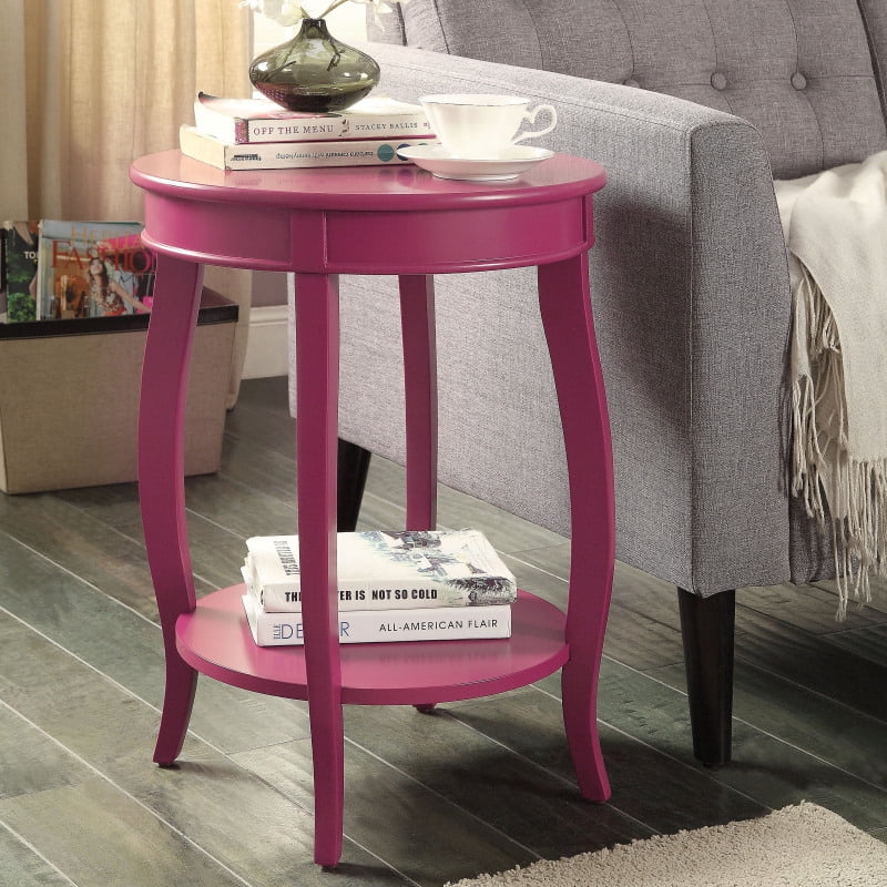 Purple Accent Table with Bottom Shelf - Walmart.com